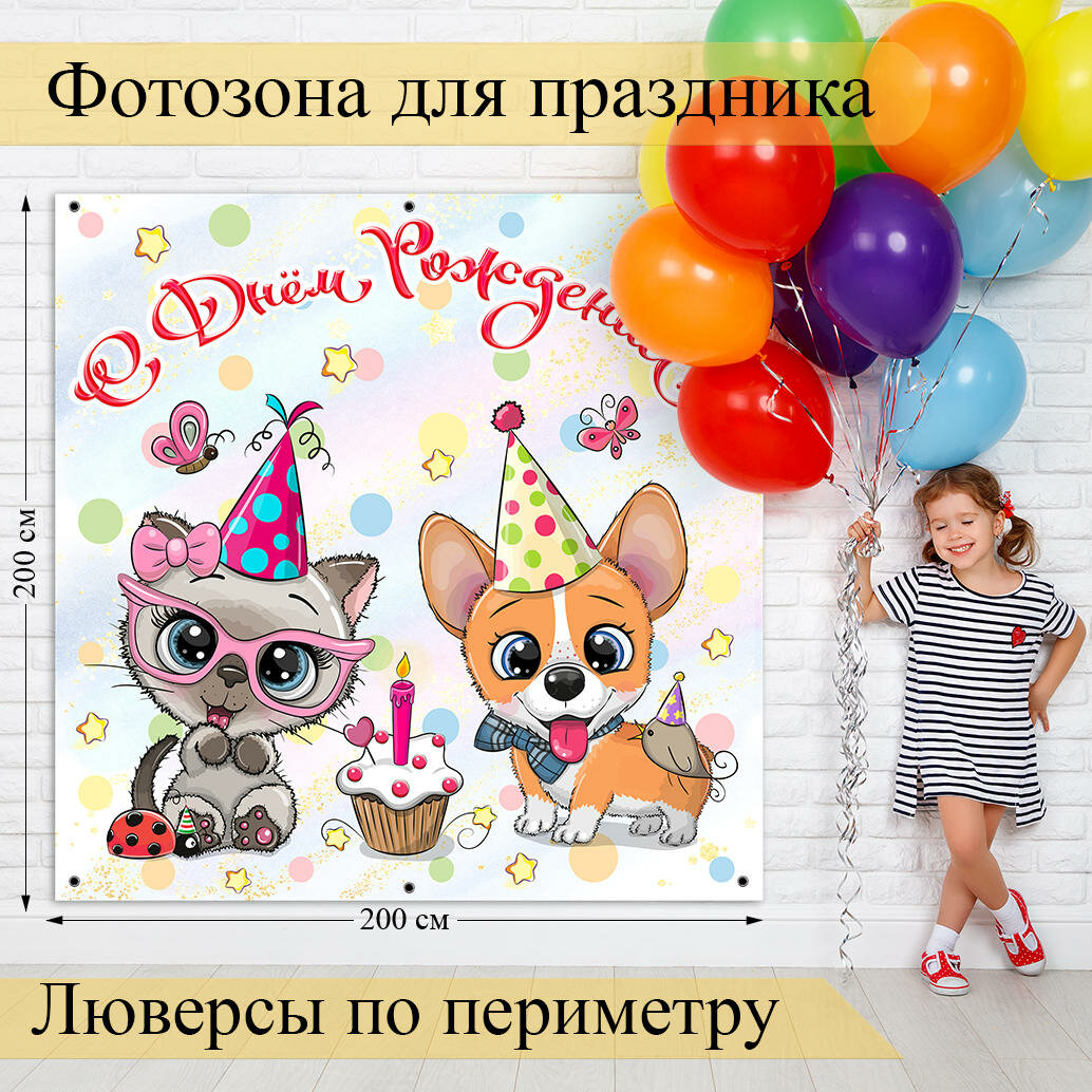 Баннер для фотозоны С Днем Рождения!