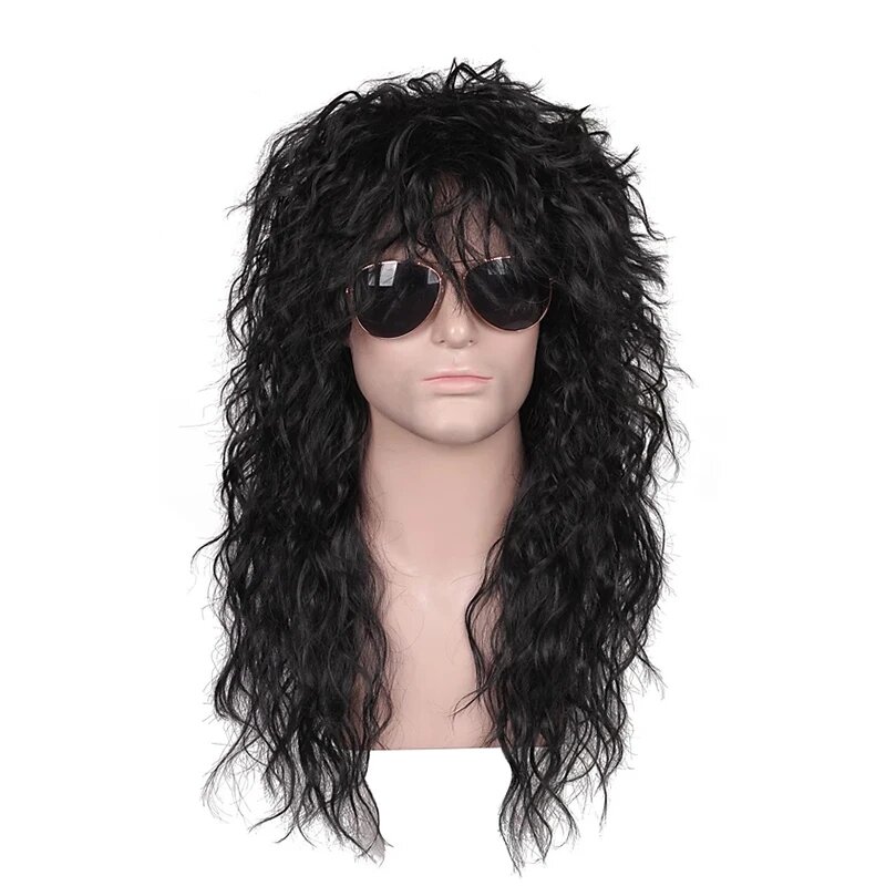 Парик HAIRJOY черный длинный вьющийся, цвет A1
