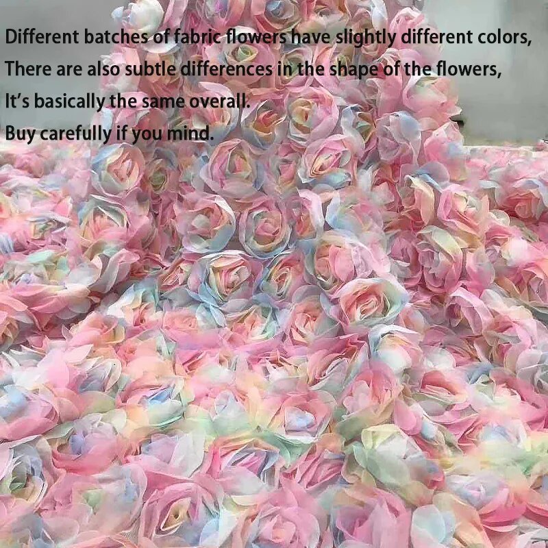 Вышитая сетчатая ткань с розами Jaggo 1 yard X130cm