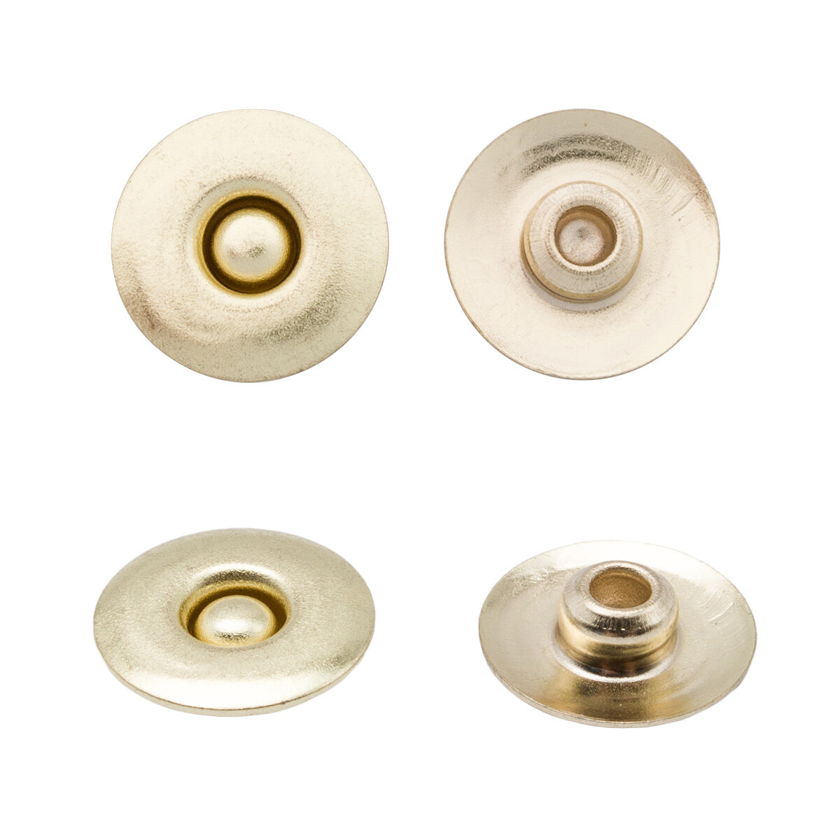 Хольнитены односторонние джинсовые 11 мм, BIG, 50485, без гвоздика, металл (золото), 100 шт