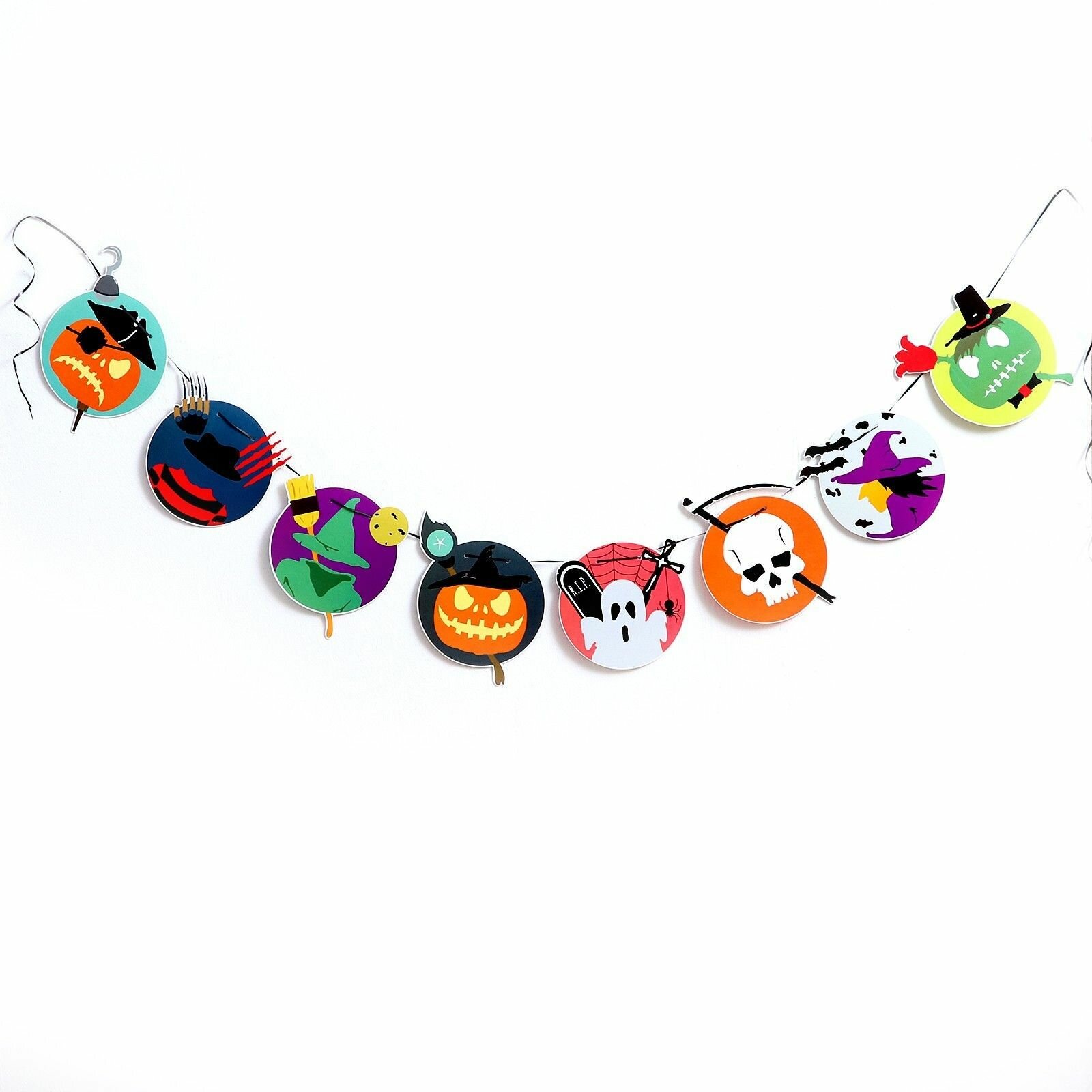 Растяжка на ленте "Страшная ночь", 300 см, бумажное украшение на хэллоуин