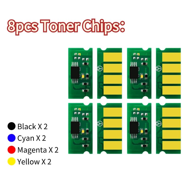 8 шт. чип картриджа SP C250 для Ricoh Aficio SP C250e C260DNw C260cdn SP C261SFNw C261 407729 407730 407731 407732 тонер-чип