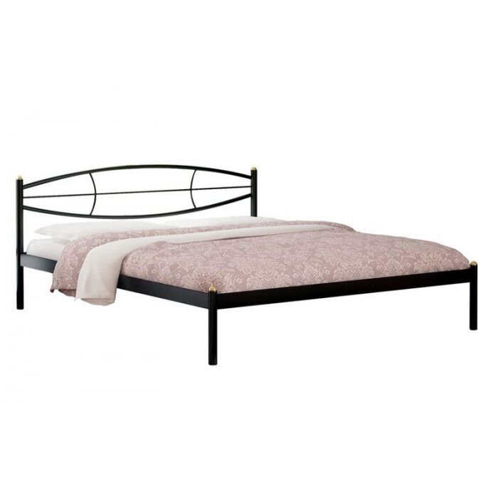 Кровать Аура (120х200/ цвет Чёрный/ металлическое основание)