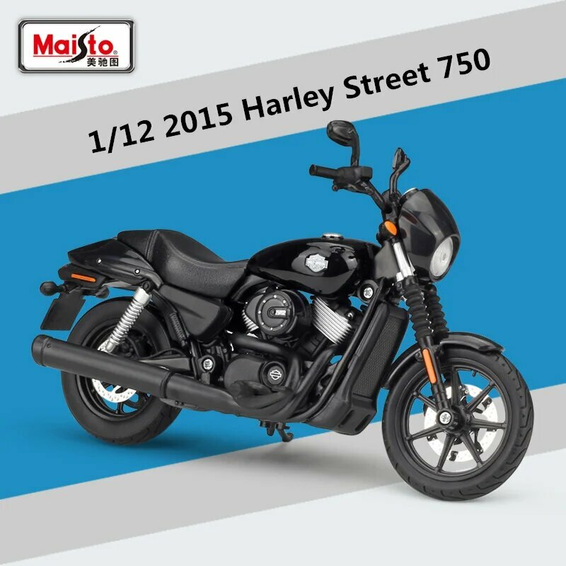 Maisto 1:12 Harley-Davidson Street 750, черный, с коробкой