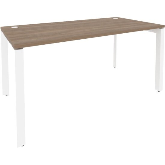 Стол рабочий Riva CHAIR на П-образном м/к O. MP-SP-4.8 Дуб аризона/Белый металл 1580*800*750 Onix