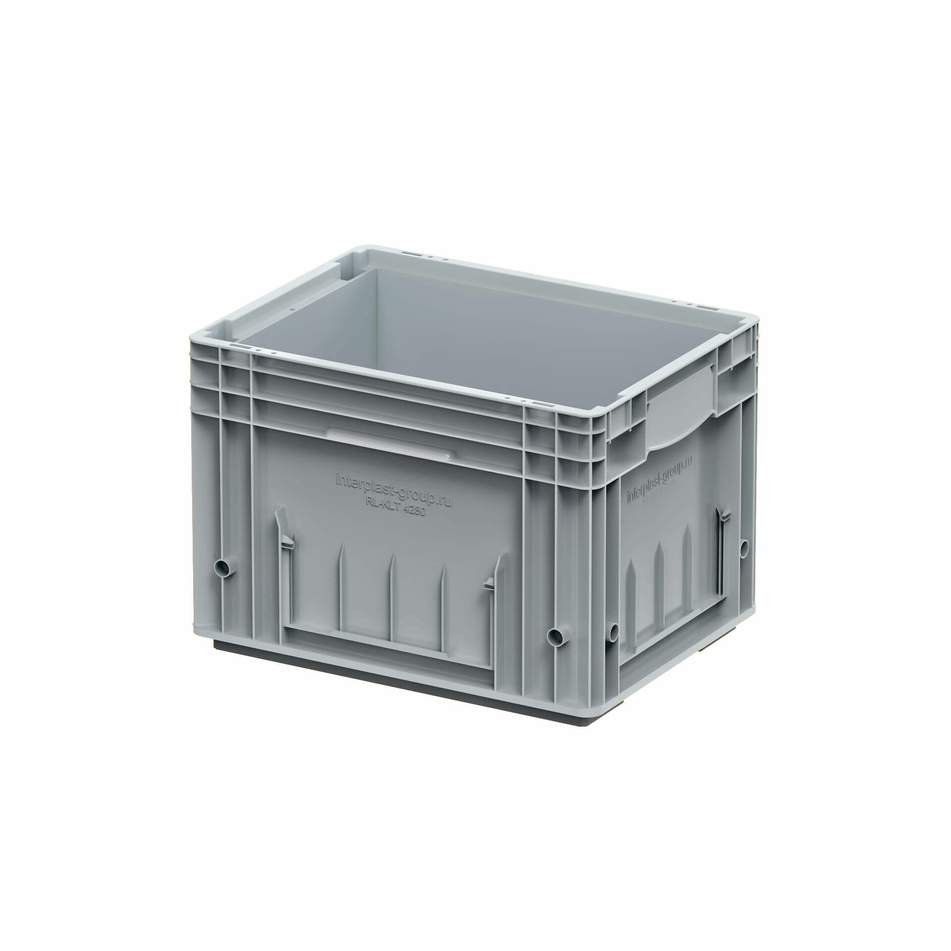 Ящик пластиковый, Контейнер RL-KLT 4280, 396х297х280 мм, серый