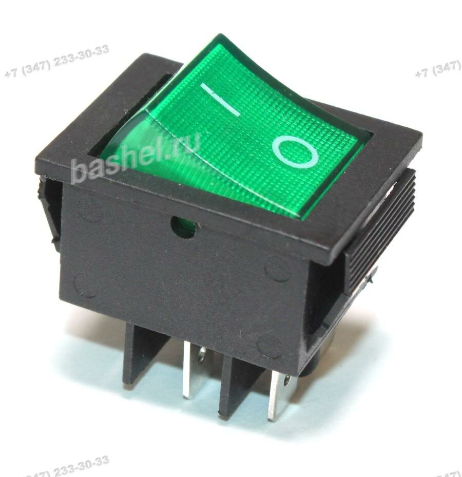 Выключатель IRS-201-2C, 4PIN ON-OFF, зелёный, RUiCHi