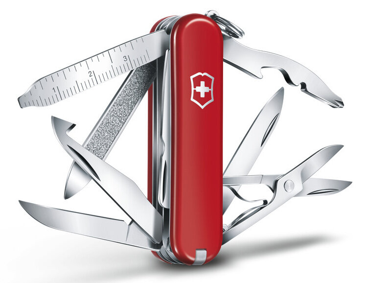 Нож перочинный Victorinox MiniChamp (0.6385) 58мм 17функц. красный