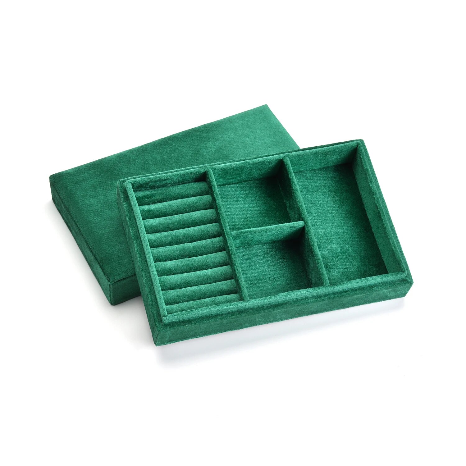 Шкатулка для украшений TAIMY бархатная Изумрудный, G116