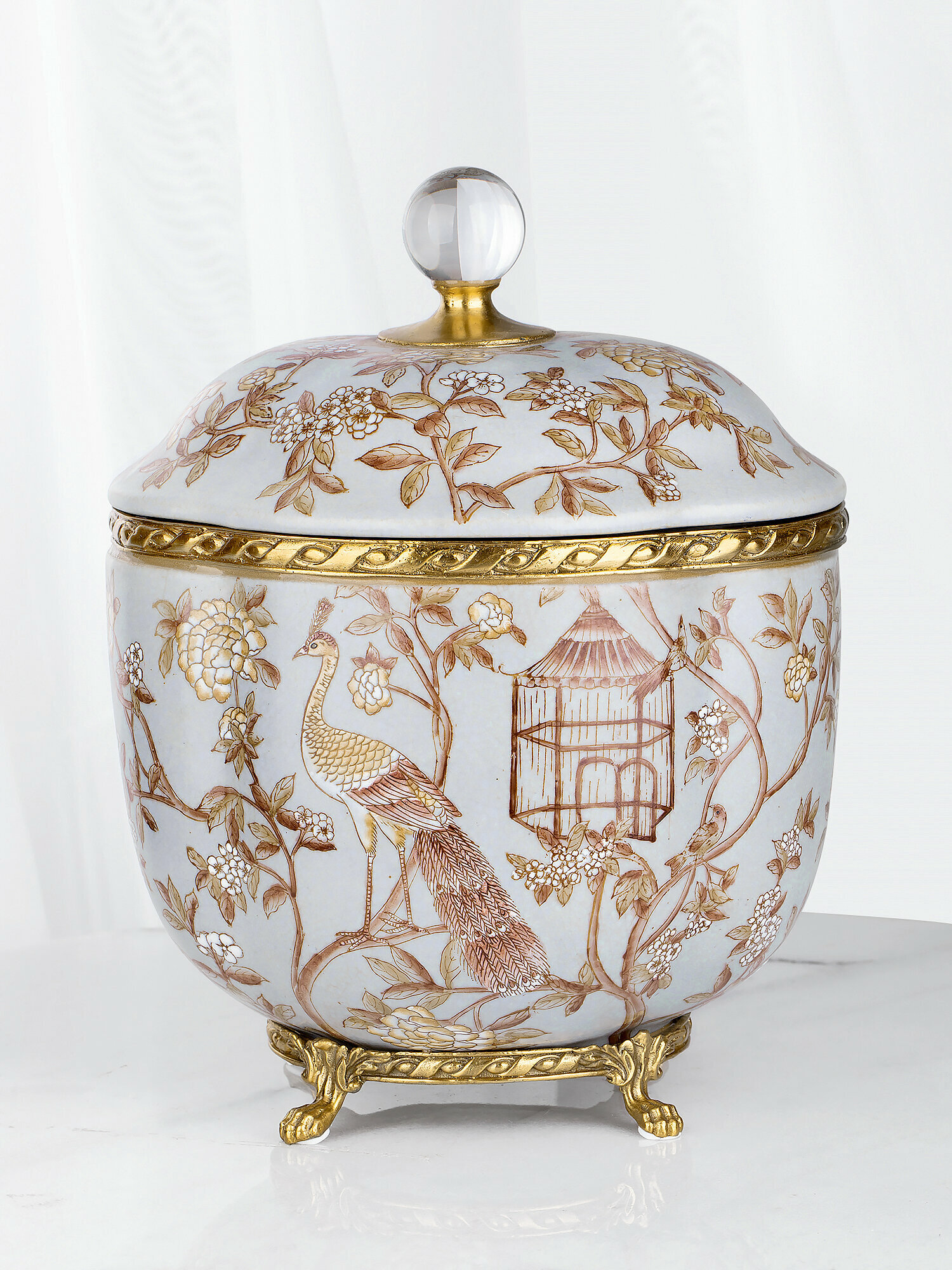 J314C/HLD1529 Шкатулка 21 x 19 x 26см, Фарфор с бронзой, Glasar