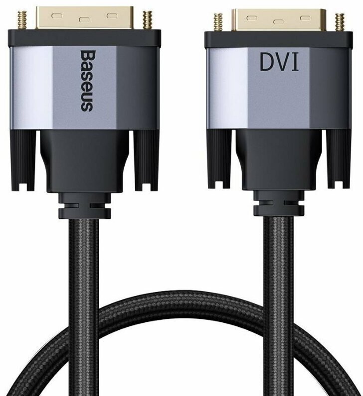 Кабель Baseus Enjoyment Series DVI Male To DVI Male Bidirectional Adapter Cable 1m Dark Gray (CAKSX-Q0G)