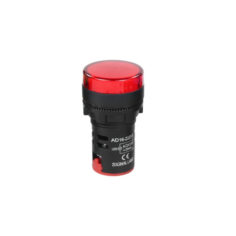 Светодиодный индикатор питания AD16-22 AD16-16 22мм красный 16mm, Red, 220V