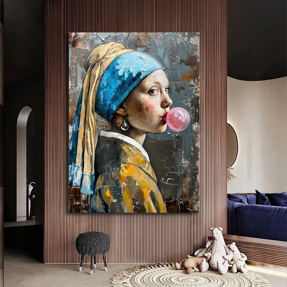 Вермеер / Девушка с жемчужной серёжкой, картина девушка на стену, картина мотивация / в офис, 30х40 см.