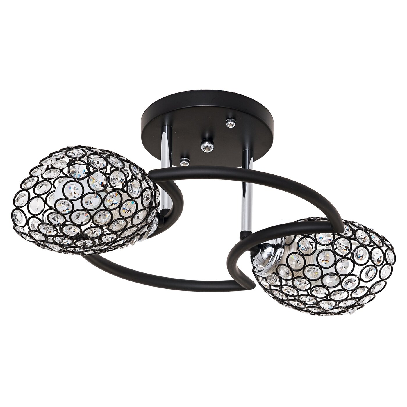 Потолочный светильник 33916/2BK+CR BK+CL ЭкономСвет