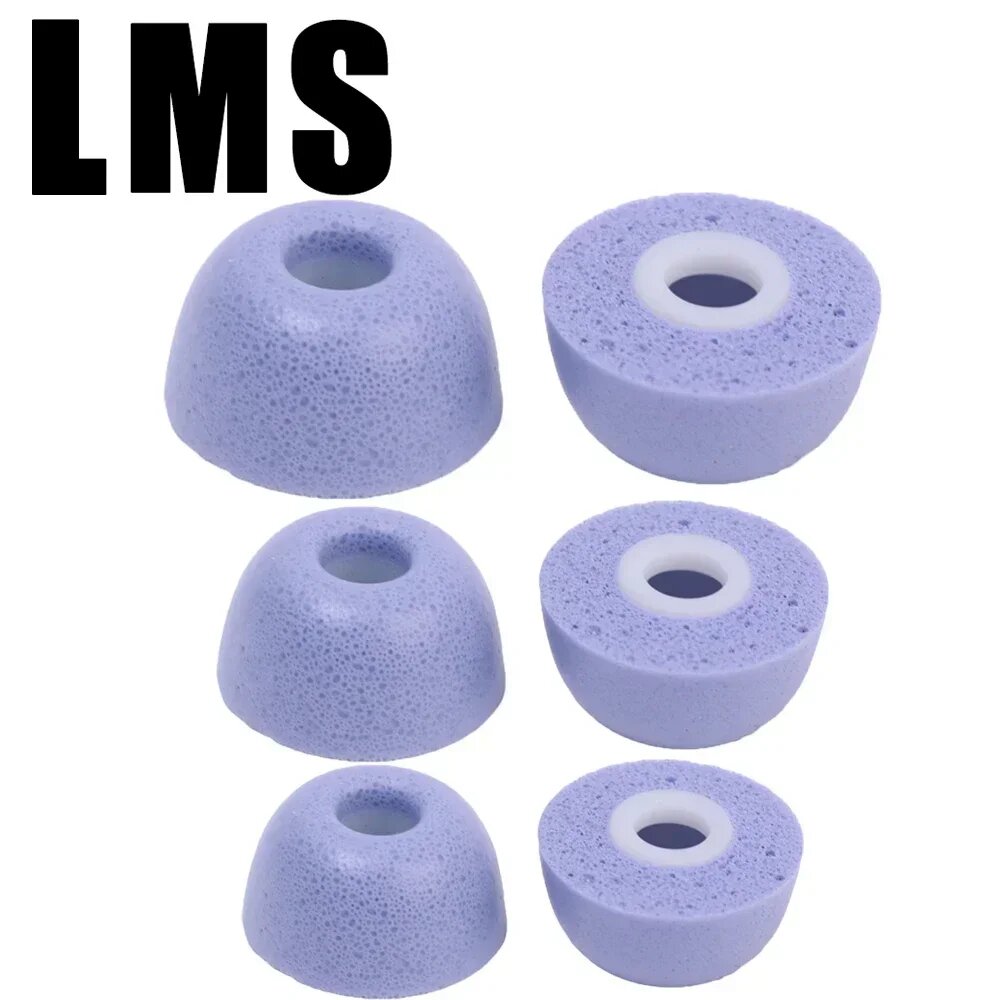 Амбушюры из пены с эффектом памяти LMS, фиолетовые, L, 3шт