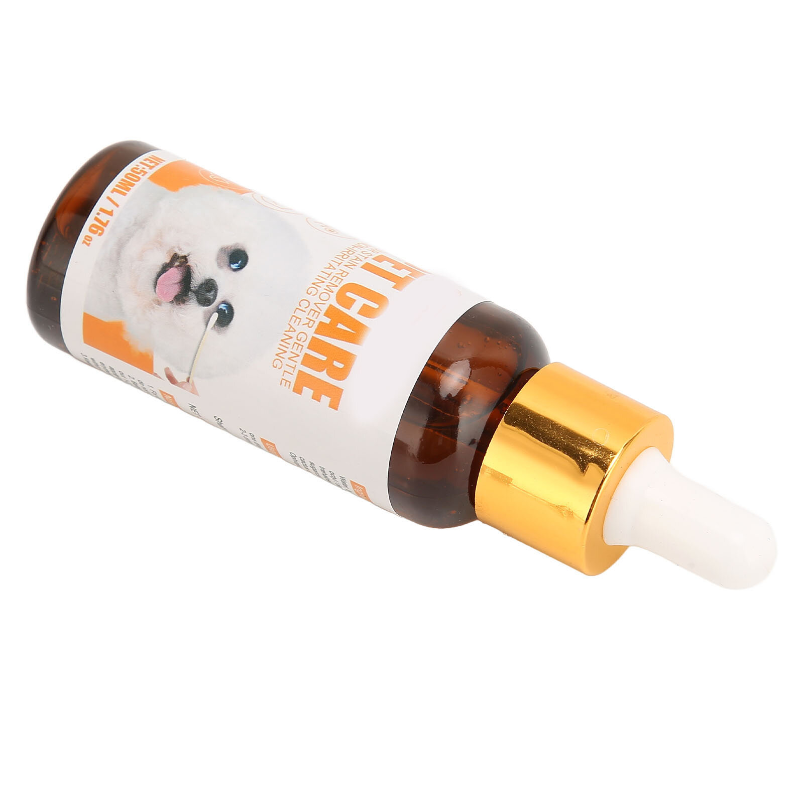 50 мл универсальное средство для удаления пятен от слез домашних животных, нежное увлажняющее, глубоко очищающее средство для очищения лица домашних животных с ватным тампоном для домашних животных