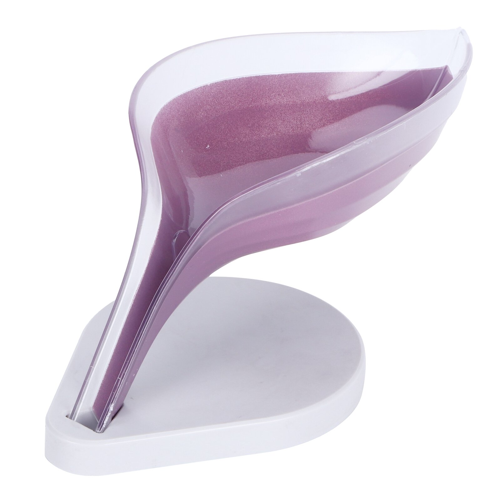 Коробка для мыла в форме листа, держатель для мыла, подставка для посуды для душа, ванной комнаты, кухонный органайзер, фиолетовый