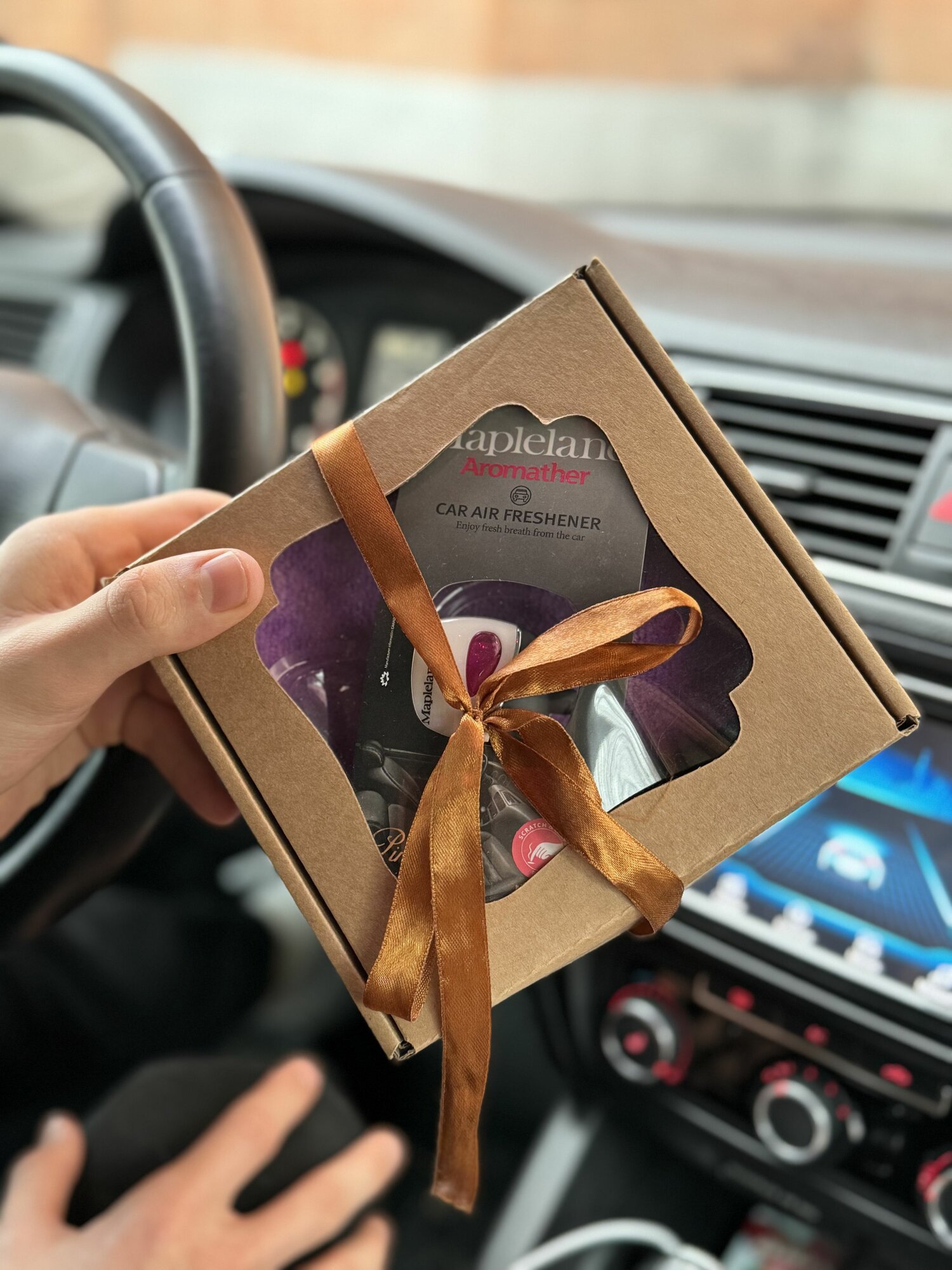 Подарочный набор для автомобилиста: ароматизатор для авто PINK PROFFI AUTO и салфетка из микрофибры