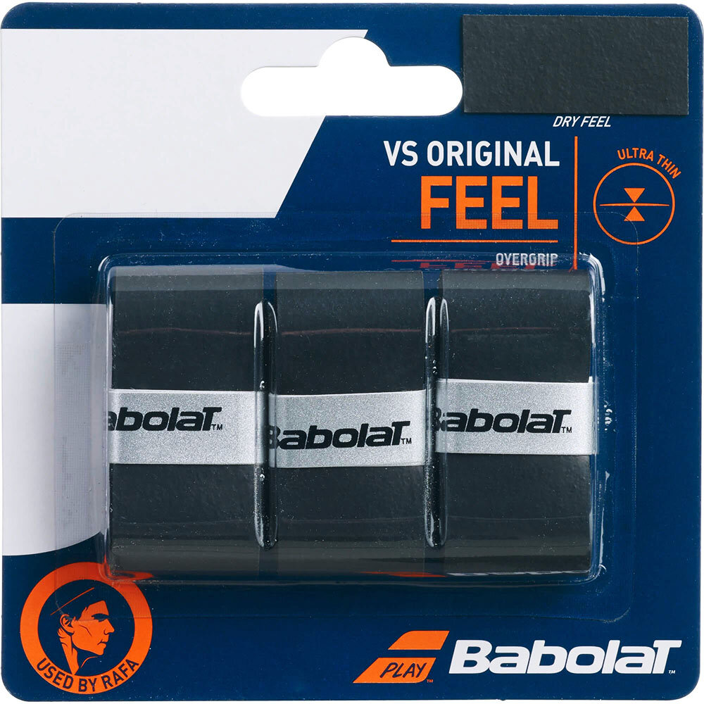 Овергрипы Babolat VS Grip Original x3 653040-105, упаковка 3 шт, толщина 0.43 мм, черные