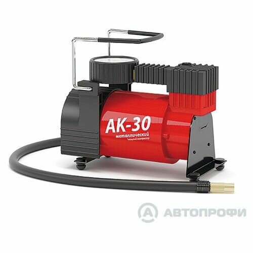 Компрессор автомобильный Autoprofi AK-30, металлический, производительность 30 л/мин, 12В, 120Вт Autoprofi ak30