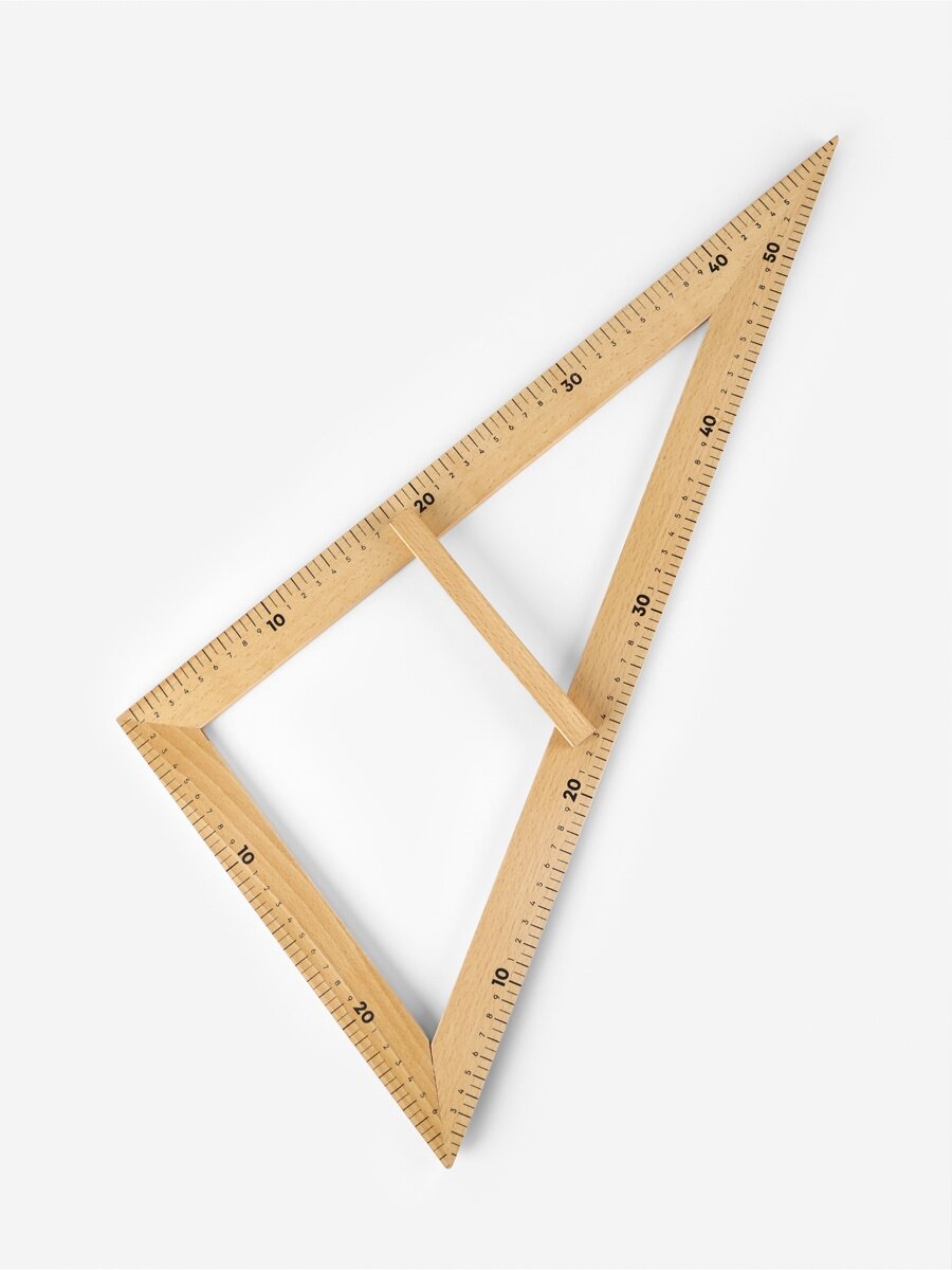 Линейка портновская «Угольник», 50 × 32,5 см, дерево