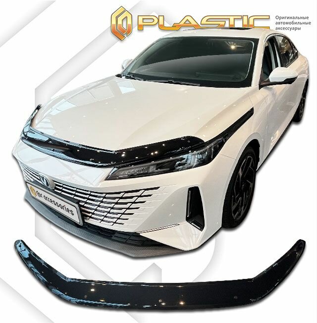 Дефлектор капота Changan Lamore 2023 - н. в. Черный глянцевый