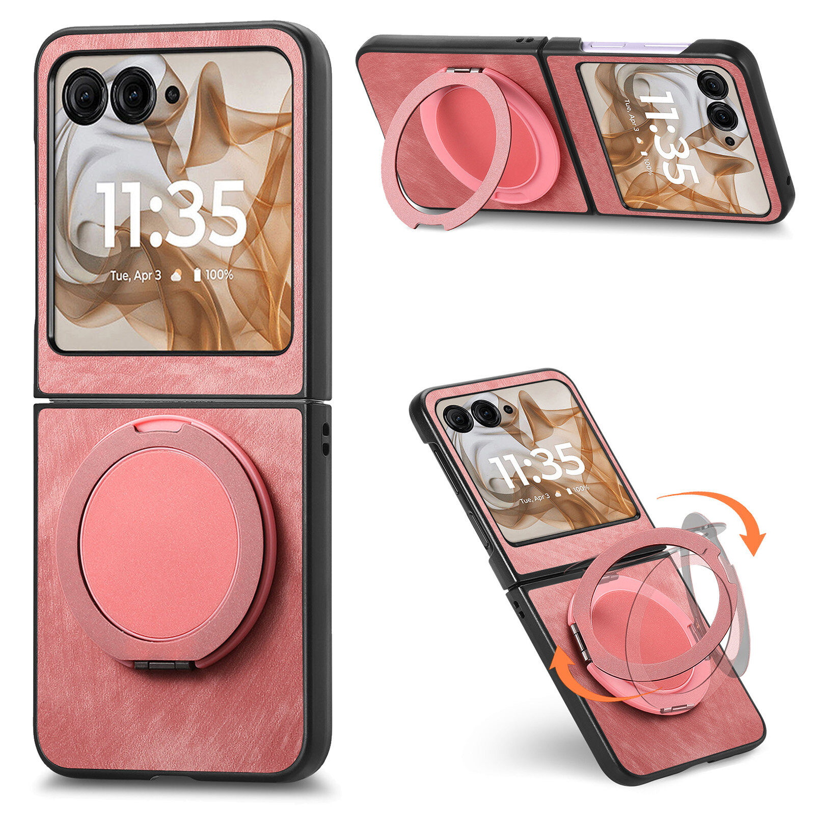 Чехол для Moto Razr 60 / Motorola Razr 60, глянцевая поверхность, металл, пластик, защита камеры, ударопрочный, Motorola, Moto Razr 60, чехол-кардиомонитор, pink