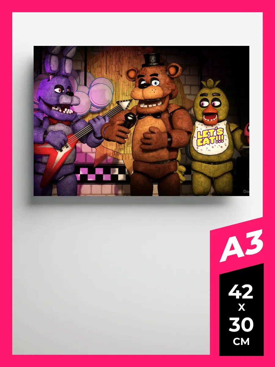 Постеры фнаф и плакаты FNAF Five Nights at Freddy’s 106, матовая фотобумага премиум качества