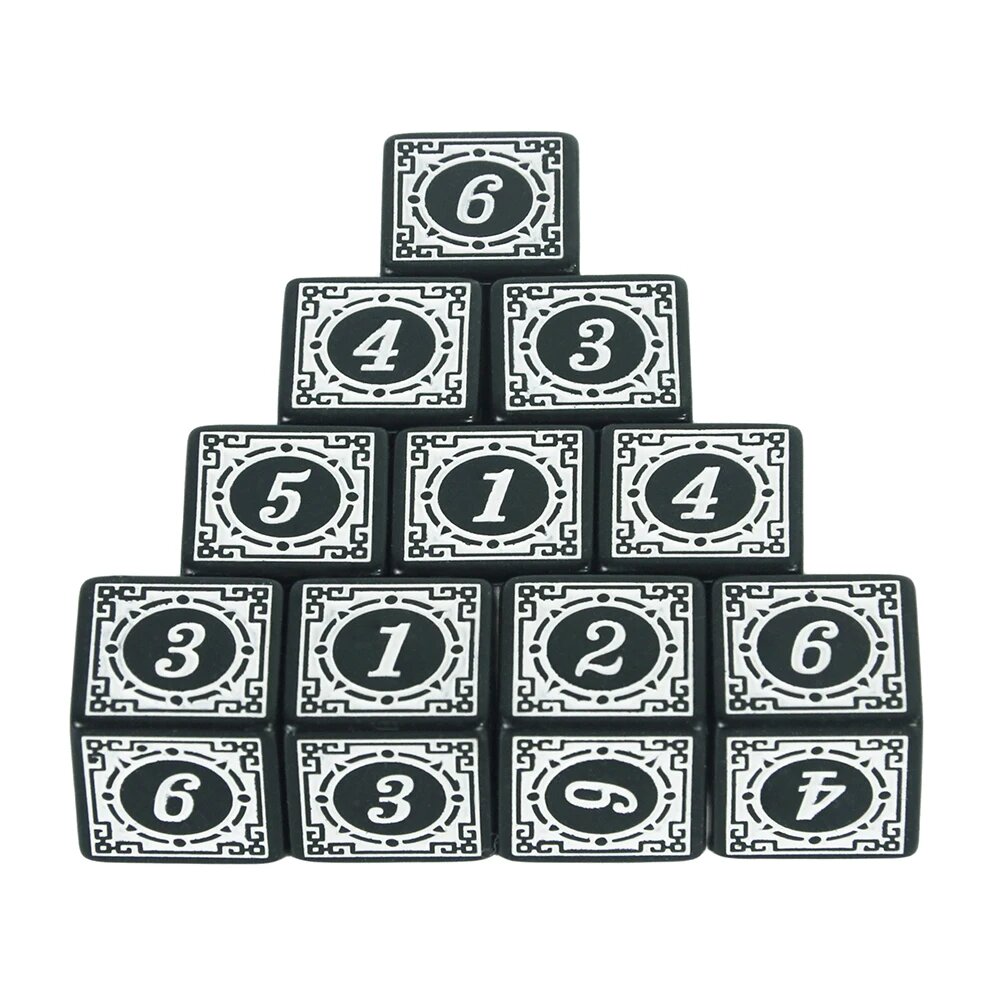 Dormia набор кубиков D6, 10 шт, акрил, белый