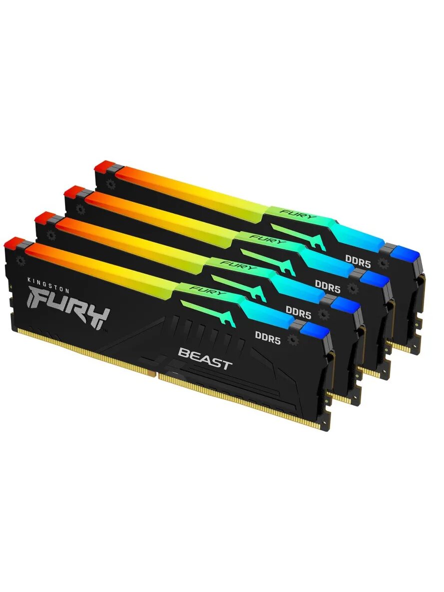 Оперативная память Kingston FURY KF556C40BBAK4-128 128ГБ, DDR5, UDIMM, 5600 МГц, CL40