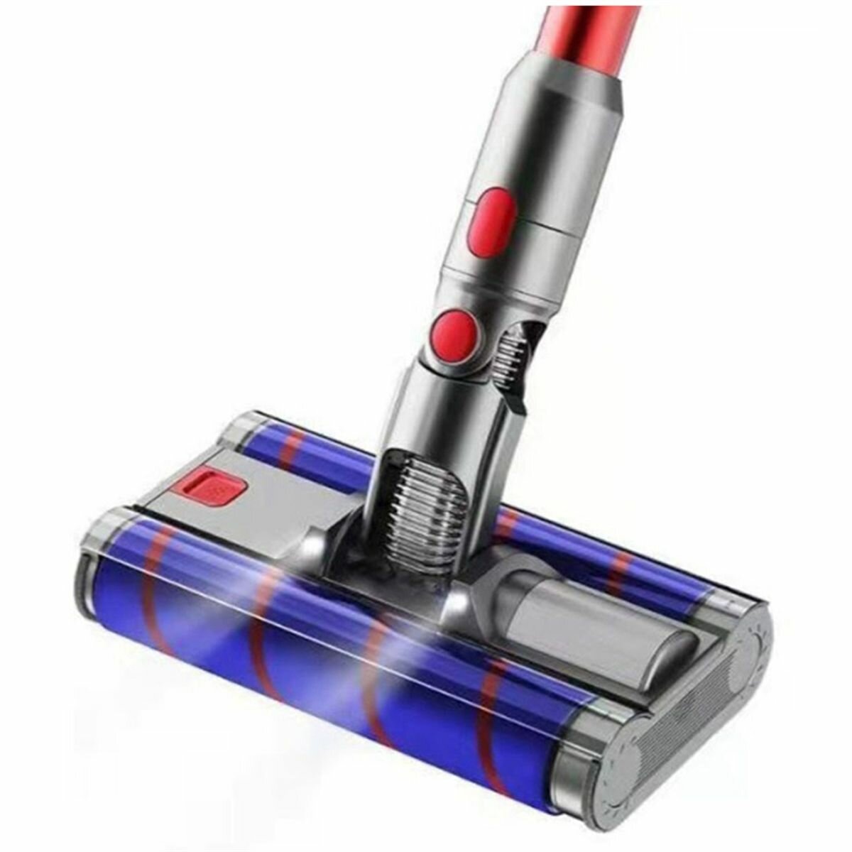 Мягкая двухроликовая щетка для пола со светодиодными фарами