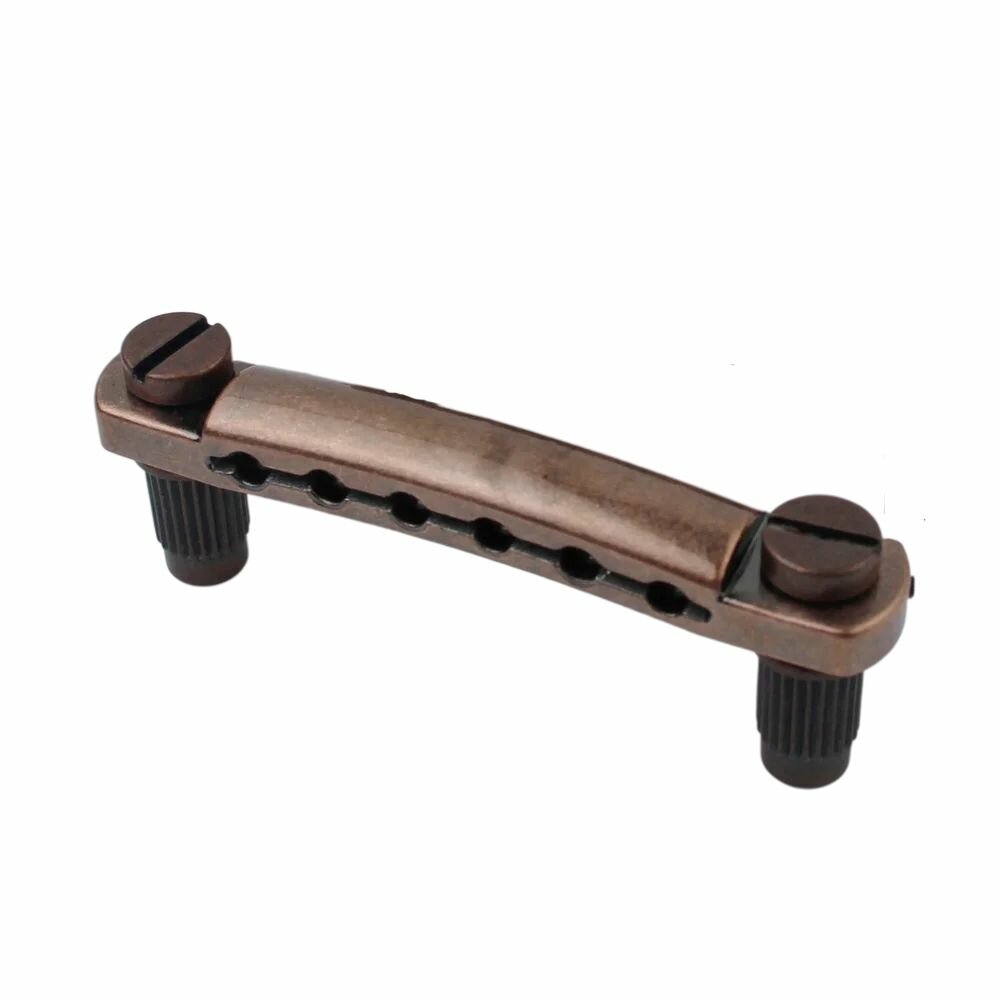 Хвостовик стоп-бара для гитары с анкерами + штангами Tune O Matic бронзового цвета для гитар LP SG