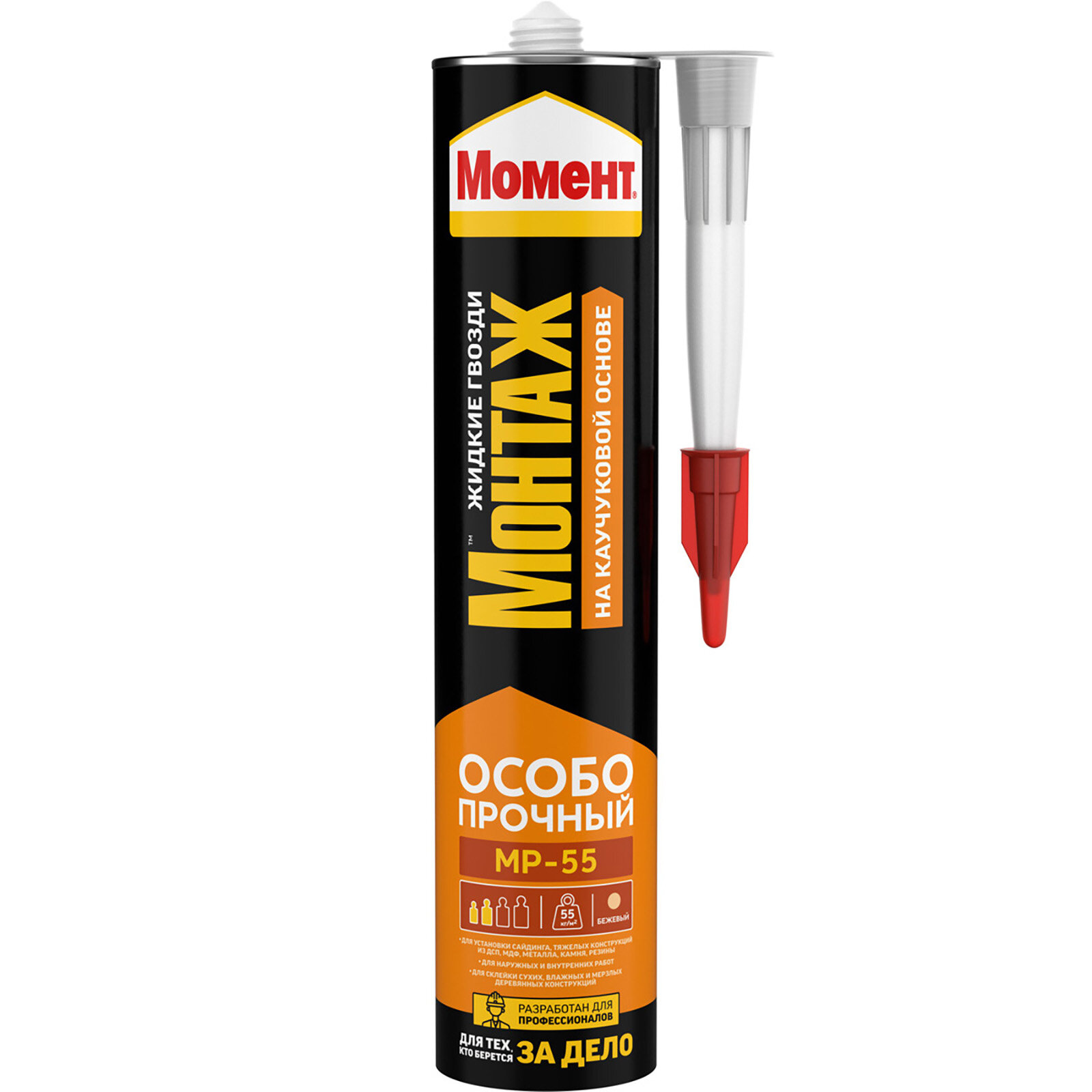 Жидкие гвозди Момент Монтаж Особопрочный MP-55 3047932, 290 мл, бежевый