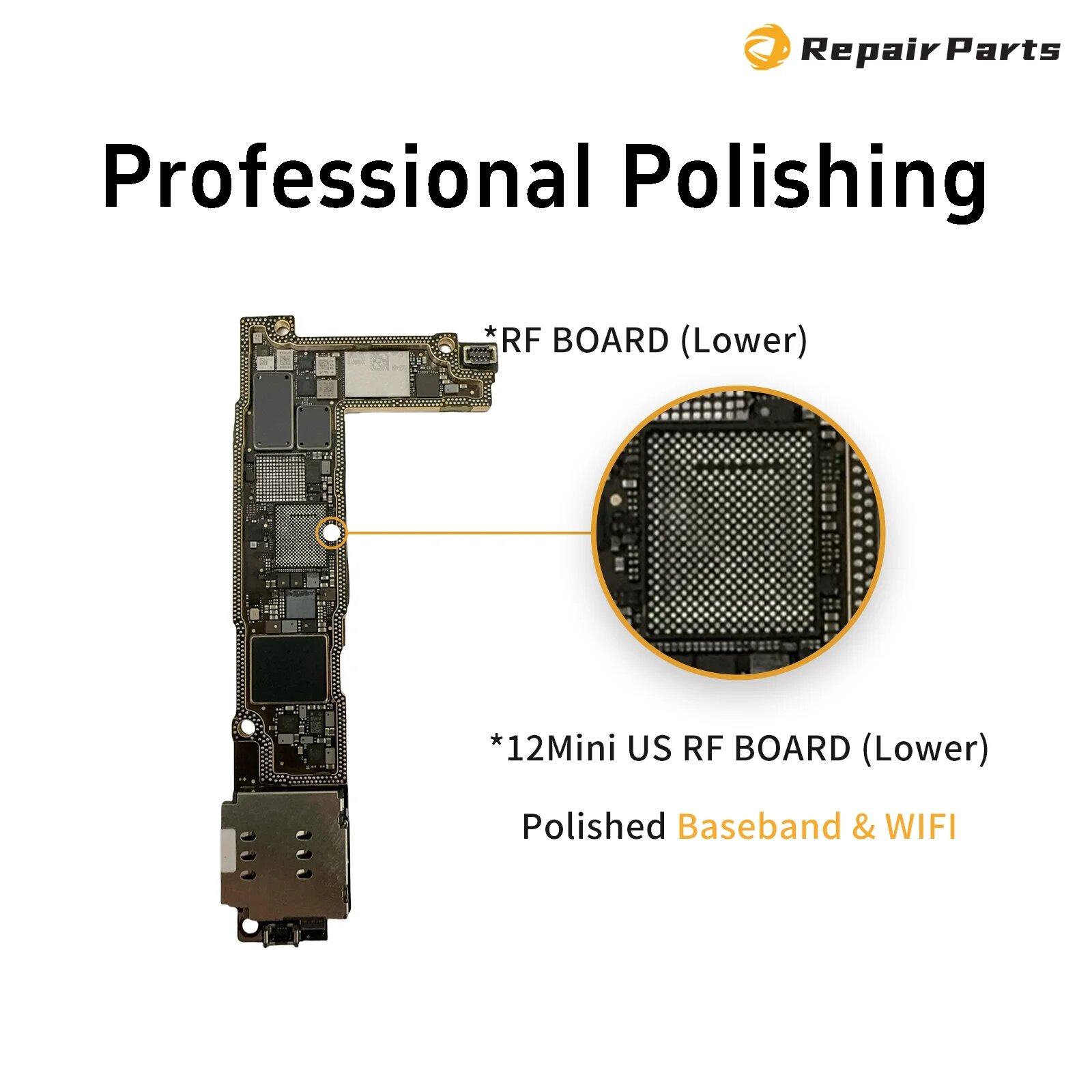 Материнская плата CUT с ЧПУ для iPhone 12 12 Pro Max Signal Logic Board Полированная материнская плата AP Up CPU RF Baseband Lower США ЕС Версия без Nand Board 12Mini US Down