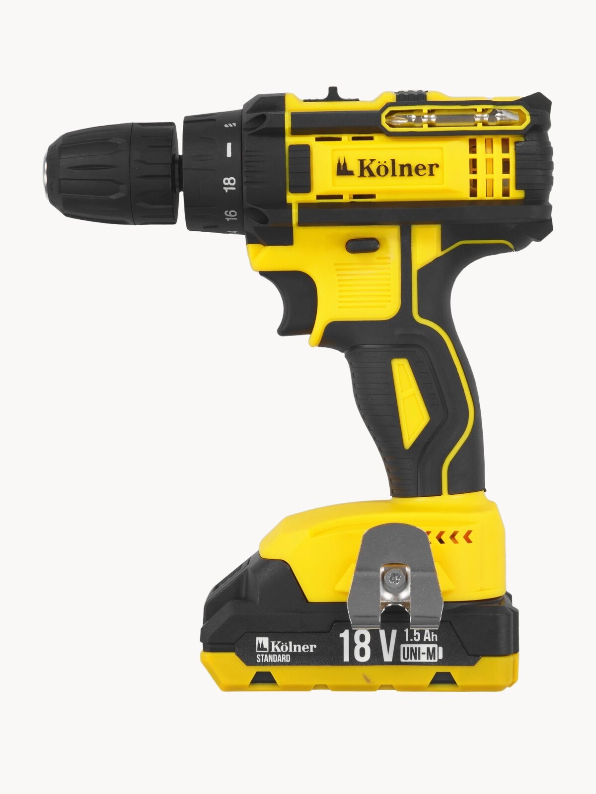 Шуруповёрт аккумуляторный Kolner KCD18LC, 18В, 2 аккумулятора, 29Нм