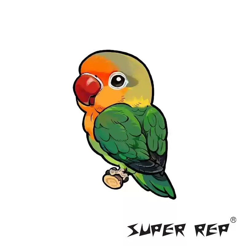 SuperRep Animal Planet Серия благоприятных зверей Магнит на холодильник Красный и зеленый цветок миндаля Фиолетовый Синий Серый Попугай Периферийное магнитное притяжение