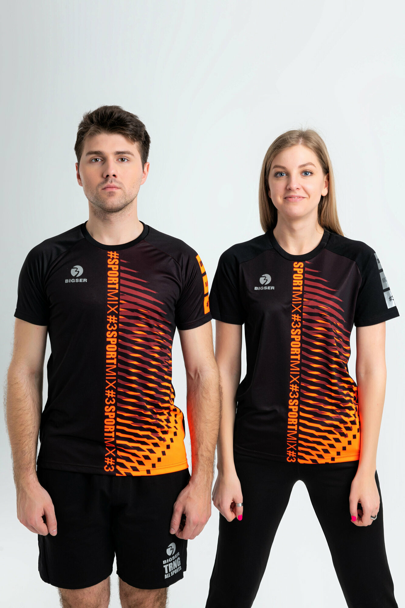 Футболка спортивная SPORT MIX #3, Геометрия, Хлопок 95%, Лайкра 5%