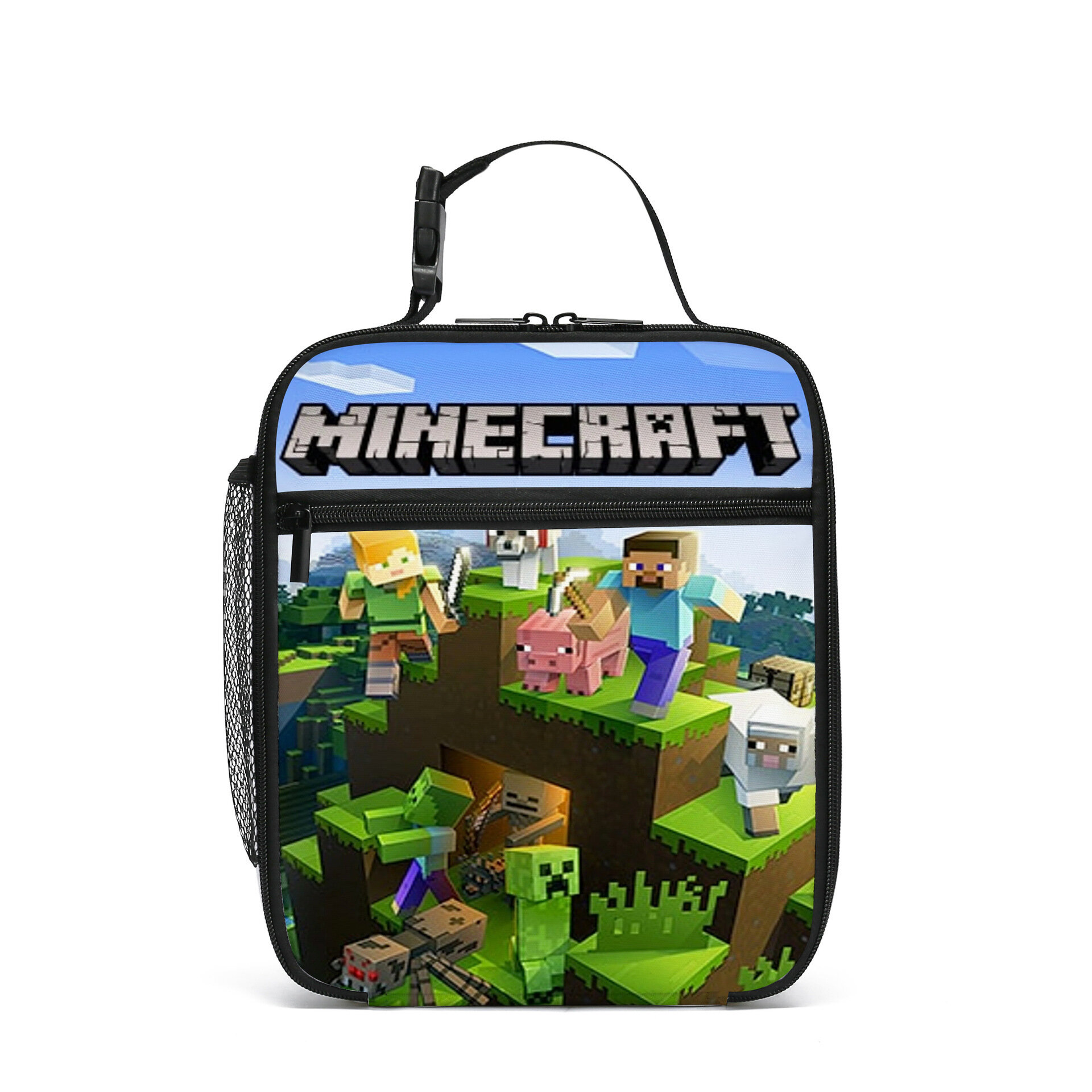 Minecraft Minecraft начальная школа сумка для еды детская портативная сумка через плечо термоящик для хранения внутренняя водонепроницаемая сумка