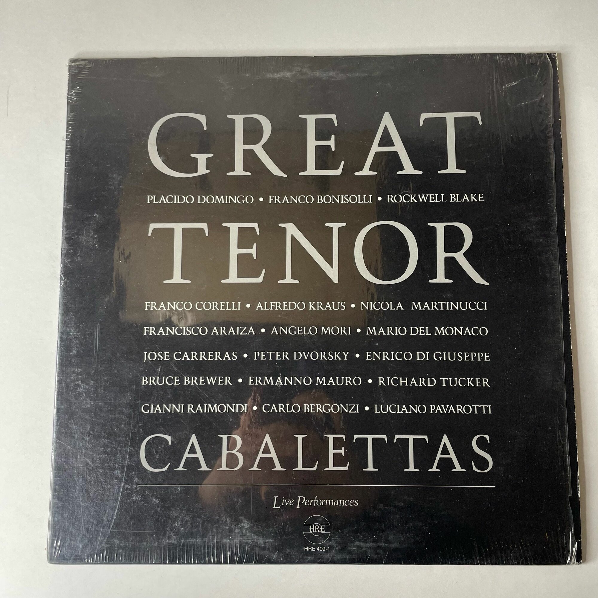 Винтажная виниловая пластинка LP Placido Domingo, Luciano Pavarotti, Great Tenor Cabalettas (США 1980)