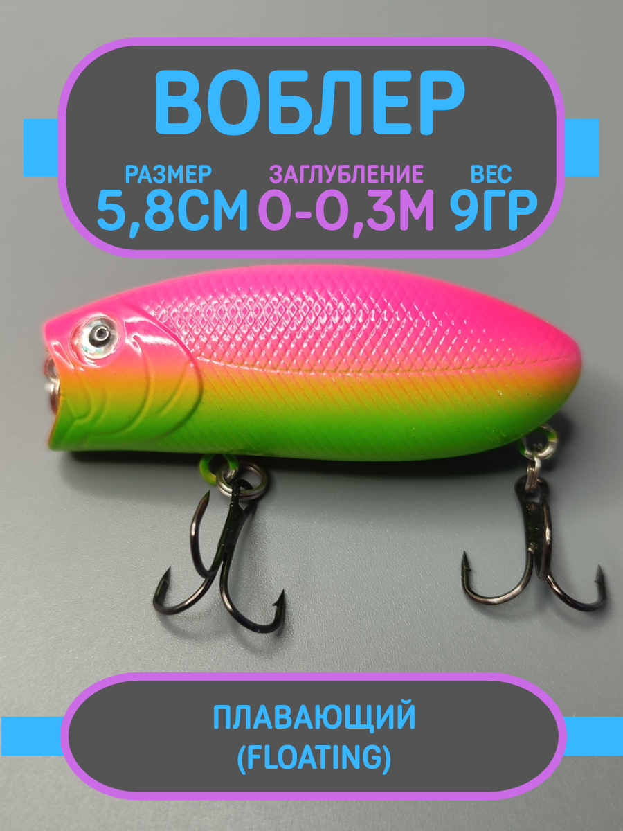 Поппер MALAS Columbia — поверхностный воблер для щуки