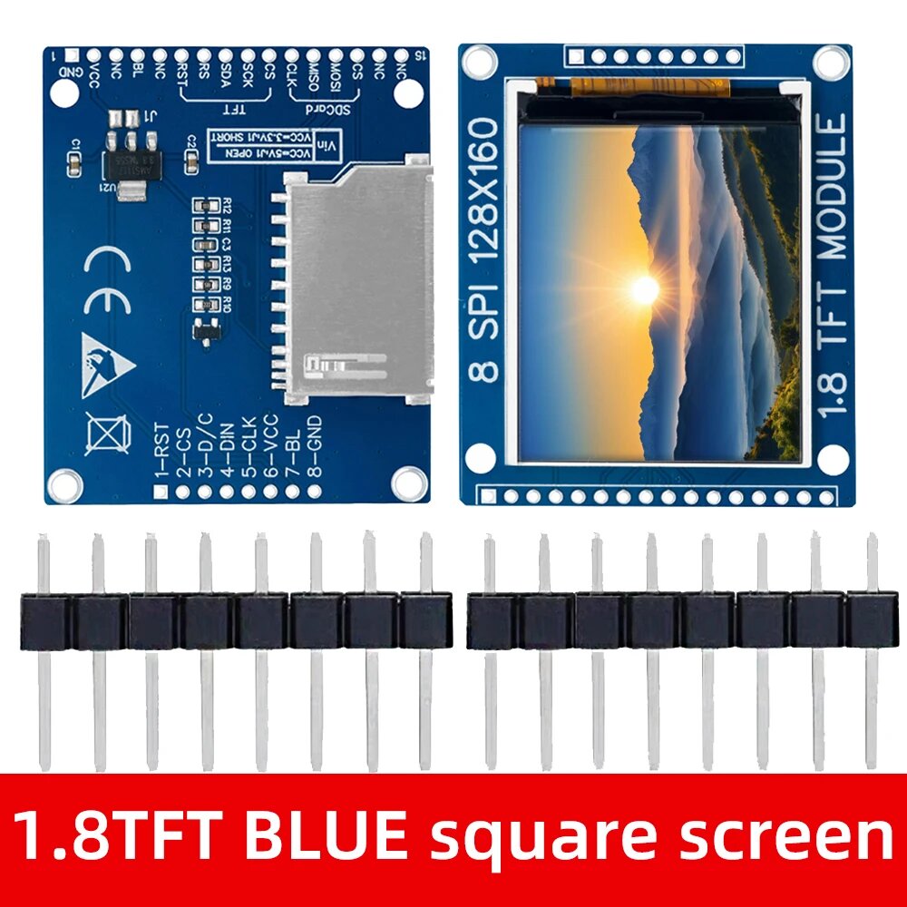 TFT ЖК-дисплей 1.8 дюйма для Arduino/Raspberry Pi baishundianzi square screen 1pc