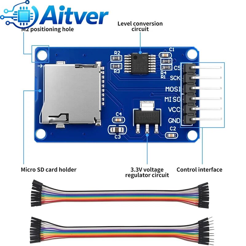 Модуль карт Micro SD Aitver, Module Only — фото 1