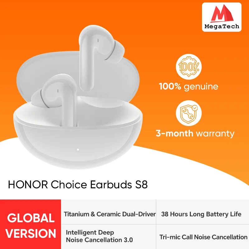 HONOR Choice Earbuds S8 наушники White