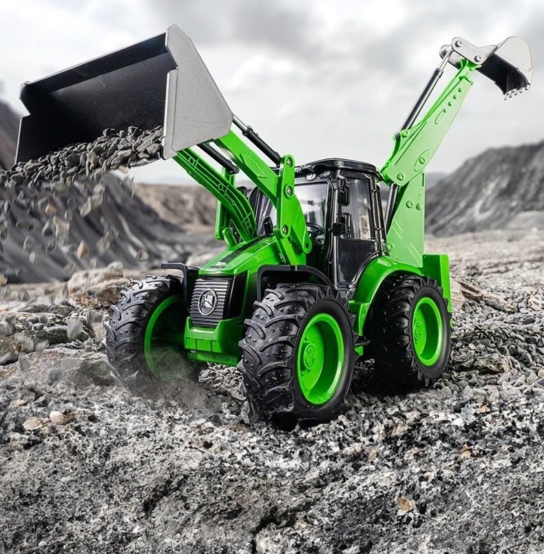 Радиоуправляемый экскаватор 1/14 2.4G 9CH, модель автомобиля, грузовика, экскаватора-погрузчика со светом и звуком, строительная машина, подарок.