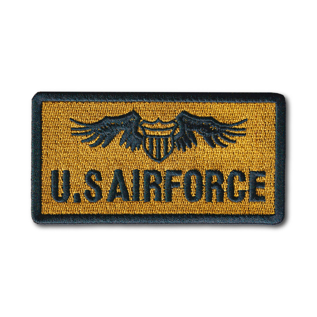 Нашивка ( Шеврон / Патч / Patch ) Тактическая U.S AIR FORCE 105х55 мм Желтая (Желтый / На липучке)