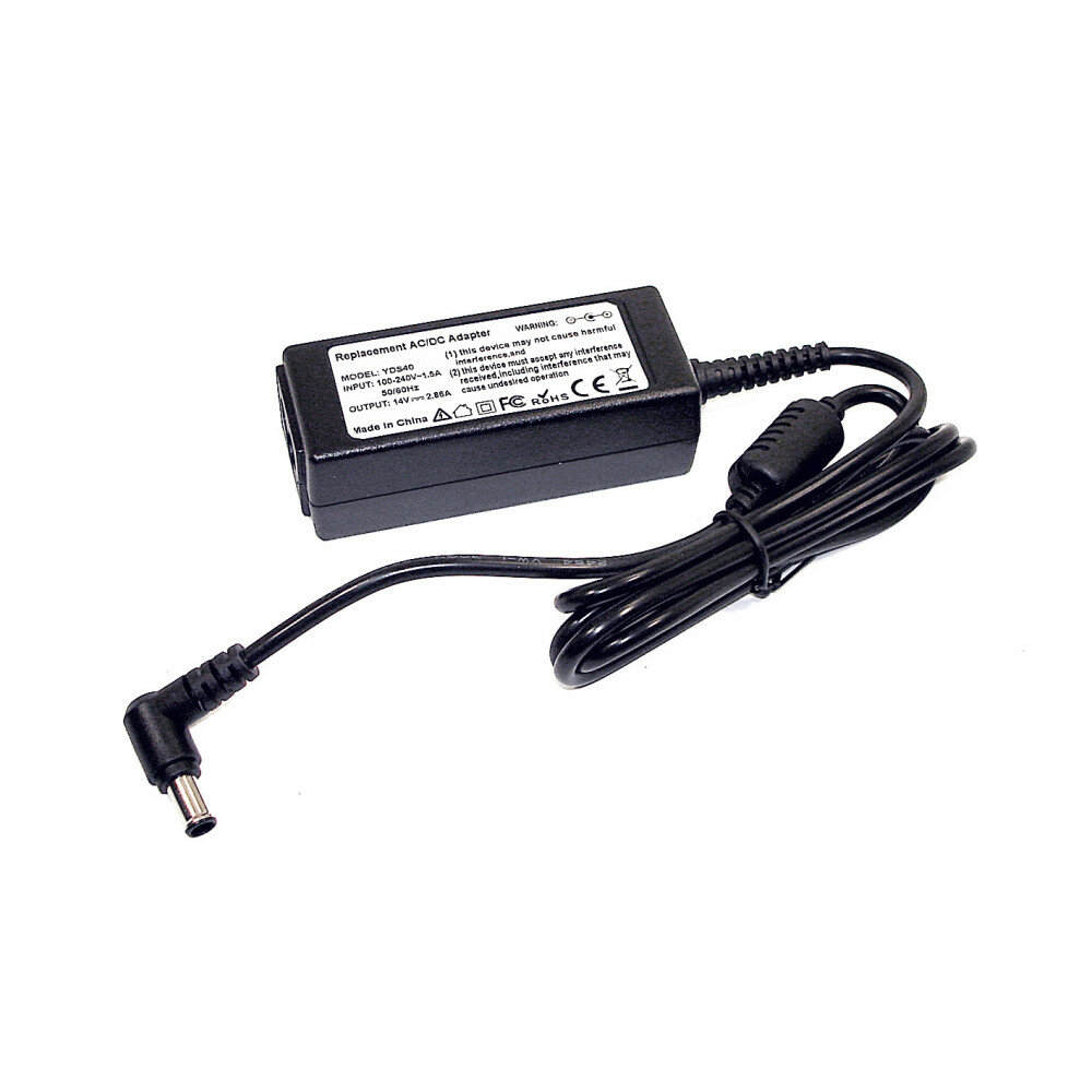 Блок питания для монитора и телевизора LCD 14V 2.86A 40W 6.5x4.4mm (14286406544) черный OEM