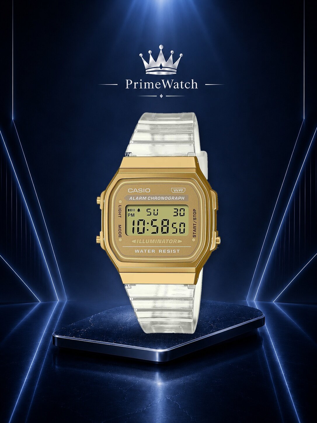 Наручные часы CASIO Vintage, белый/золотой