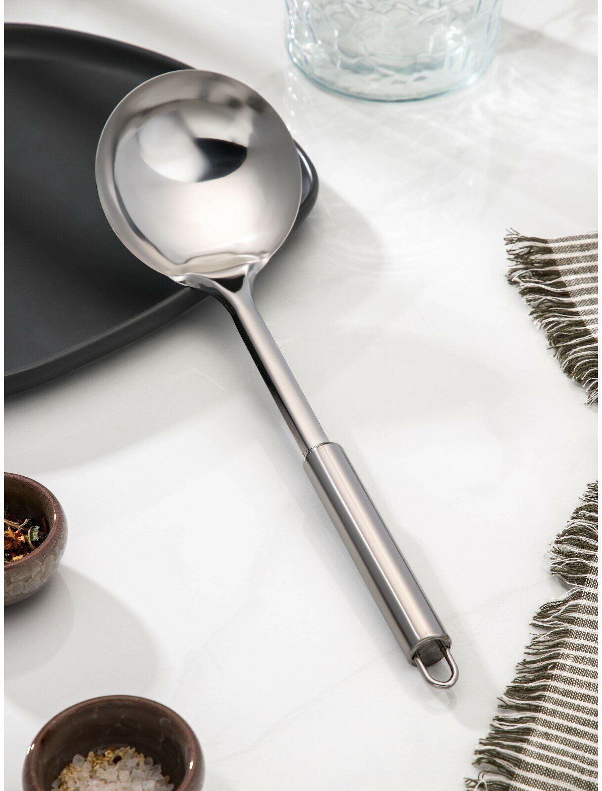 Половник из нержавеющей стали Доляна «Металлик», 150 мл, h=31 см, цвет серебряный, 3839964