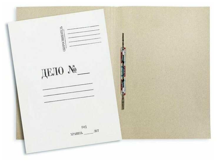 Скоросшиватель картонный Attache Дело № А4 до 200 листов белый (плотность 280 г/кв. м, 20 штук в упаковке)