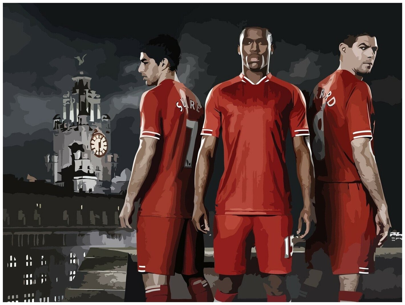 Картина по номерам на холсте Спорт футбол Ливерпуль - 891